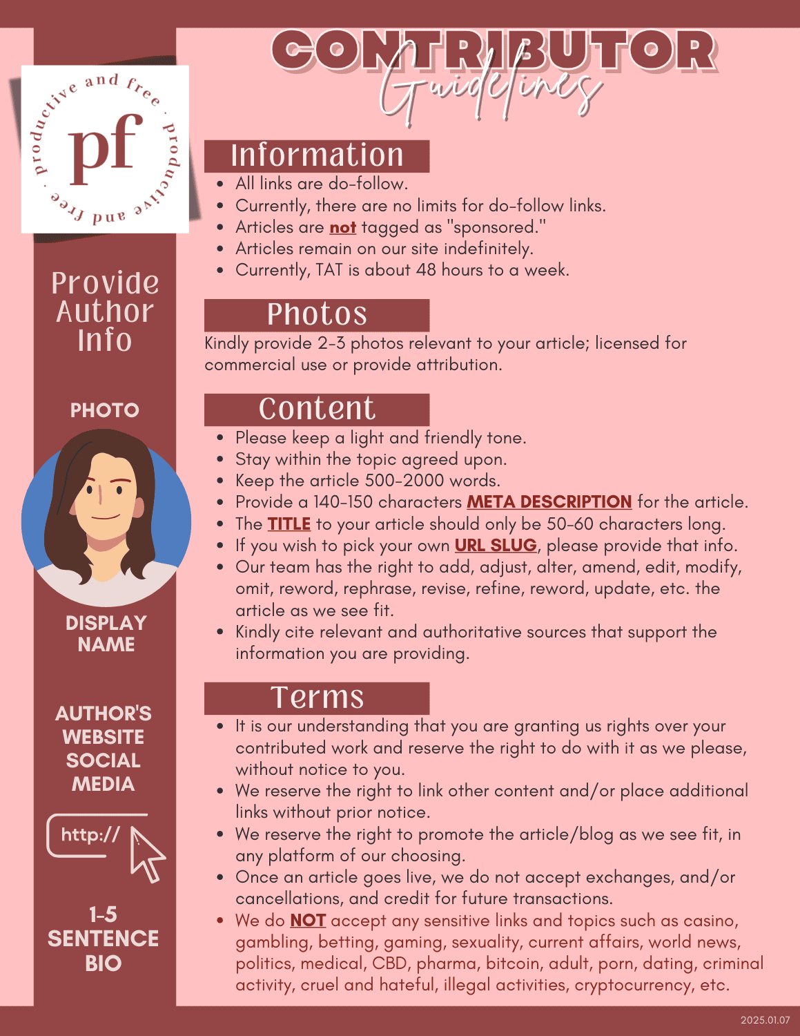 Guidelines — Productive and Free