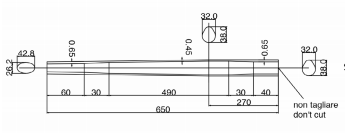 34.9MM MAIN TUBES TOP/DOWN — BICYCLE FABRICATION SUPPLY