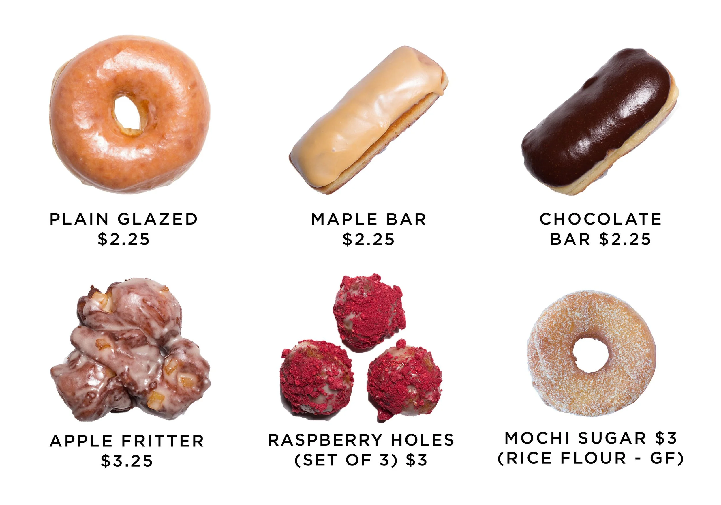 Menu — Raised Doughnuts