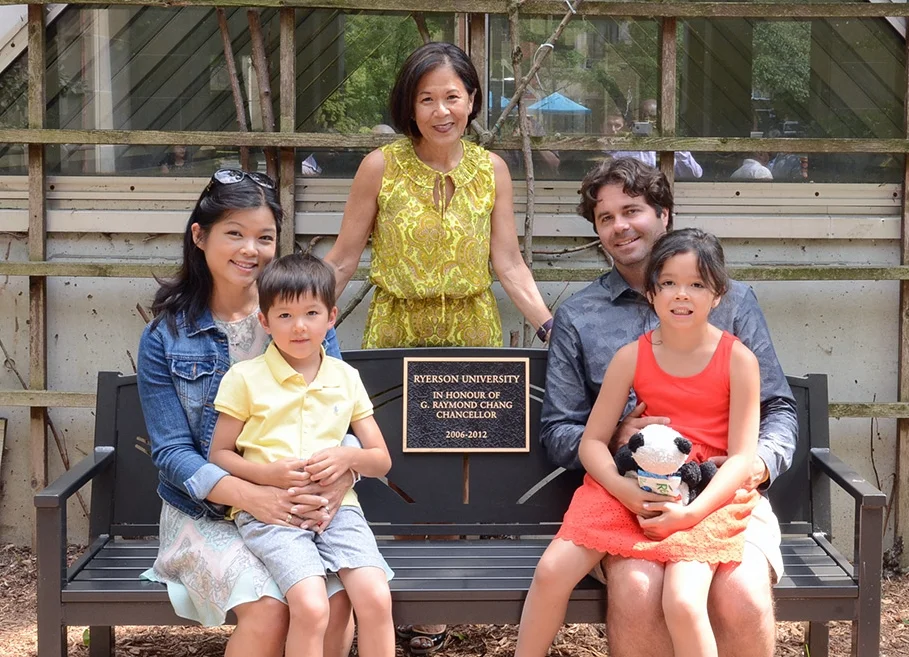 Ryerson U. unveils bench in honour of Raymond Chang — Ron Fanfair