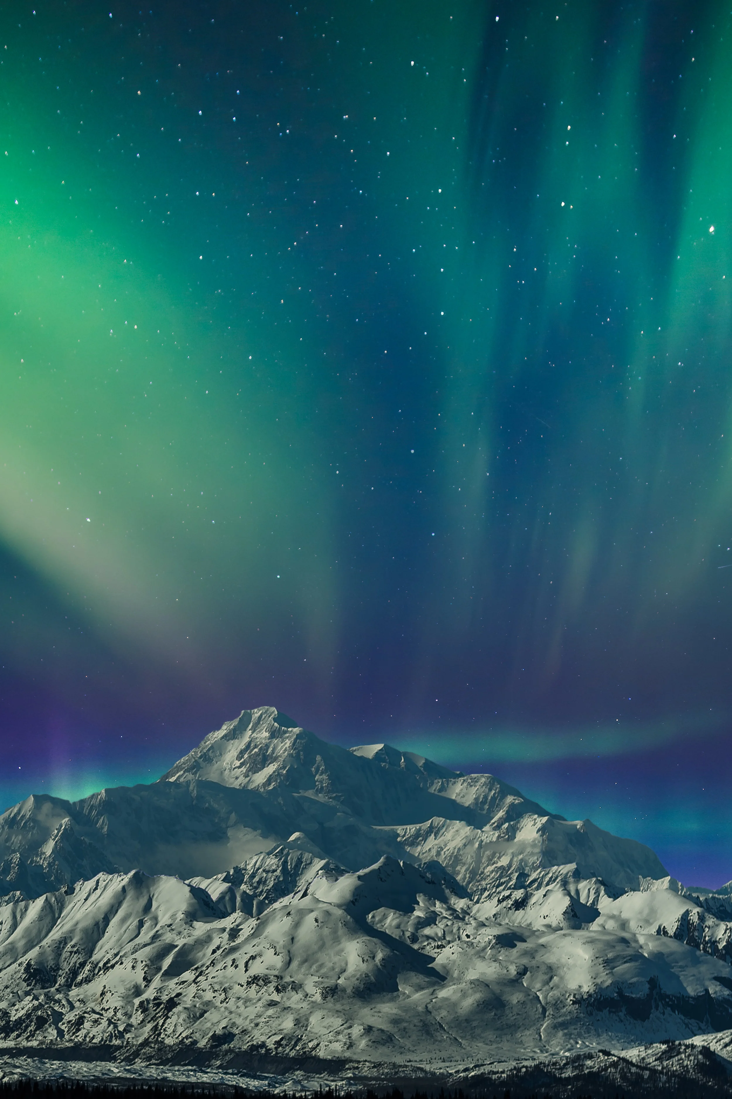 Alaska Mountains Northern Lights