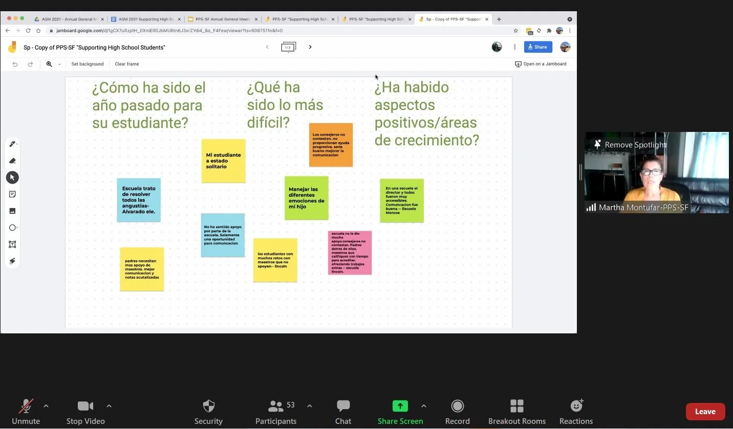 Recap of PPS-SF Annual General Meeting: Supporting High School Students — PPSSF