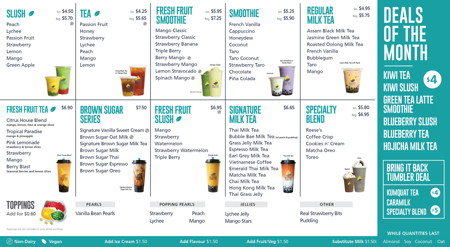 Menu — Blend Bubble Tea