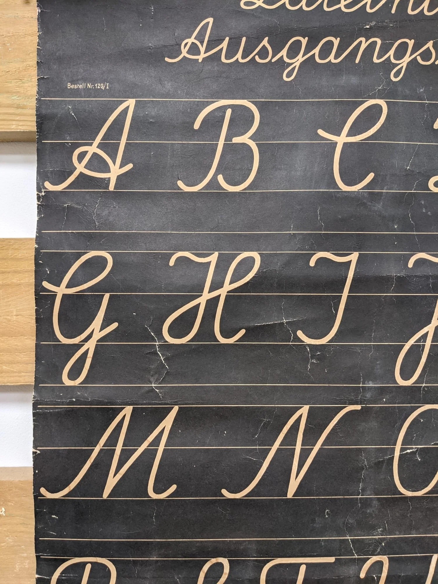 Vintage Cursive Alphabet Chart