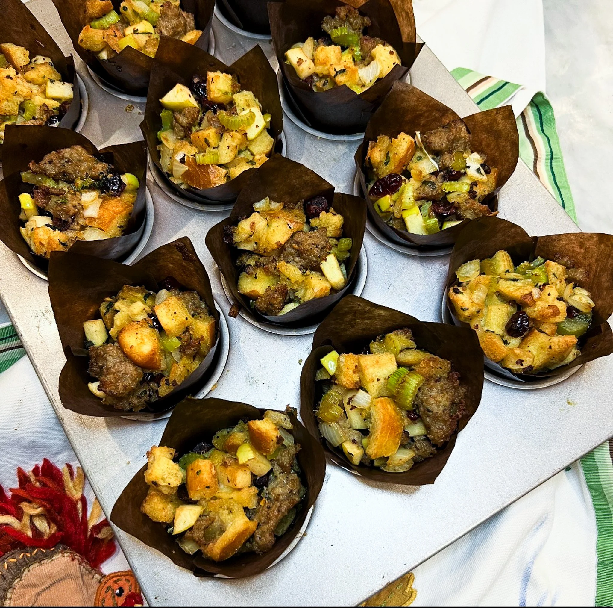 sage sausage stuffing cups — lindsayEats.