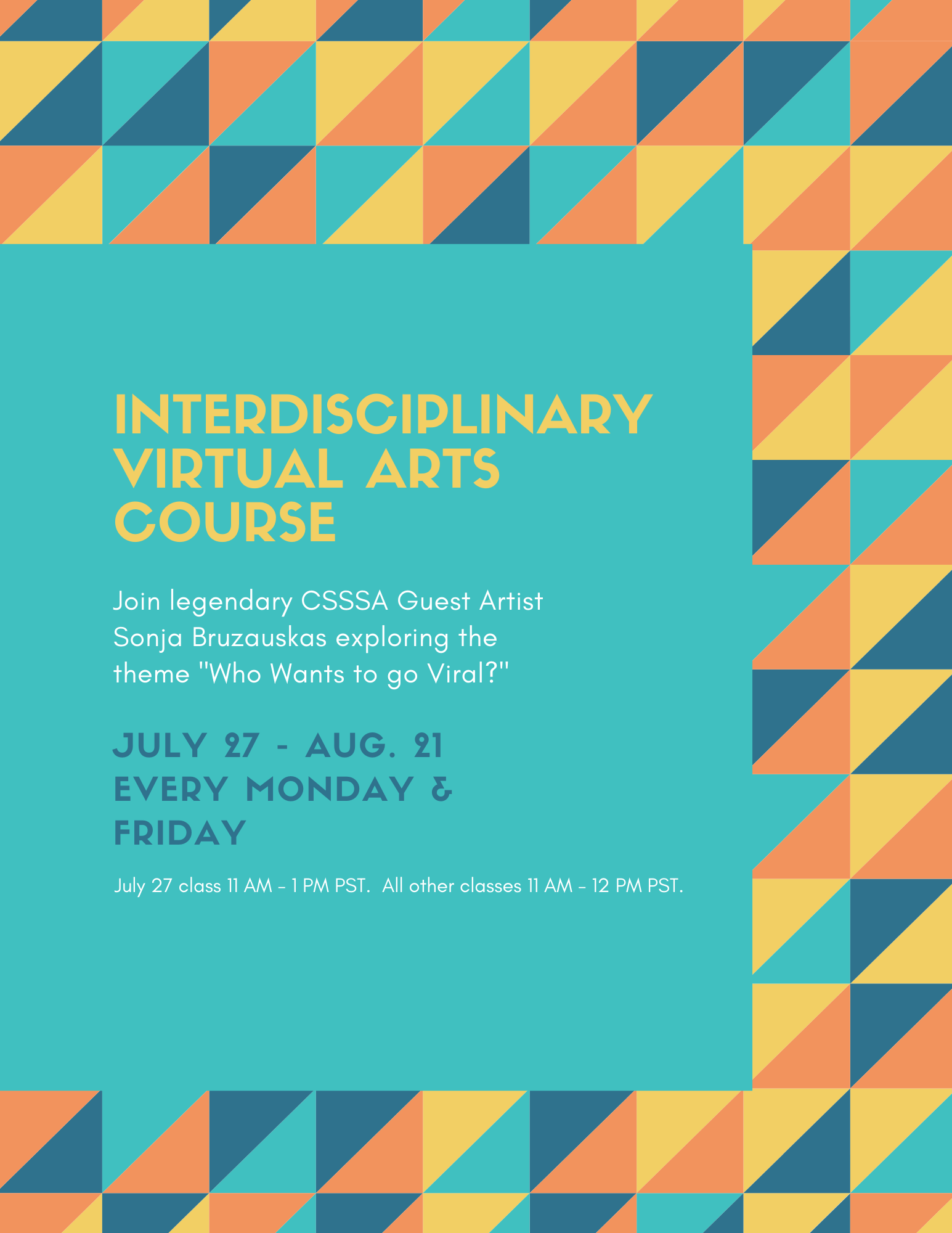 Virtual Programs — California State Summer School Arts Foundation ...