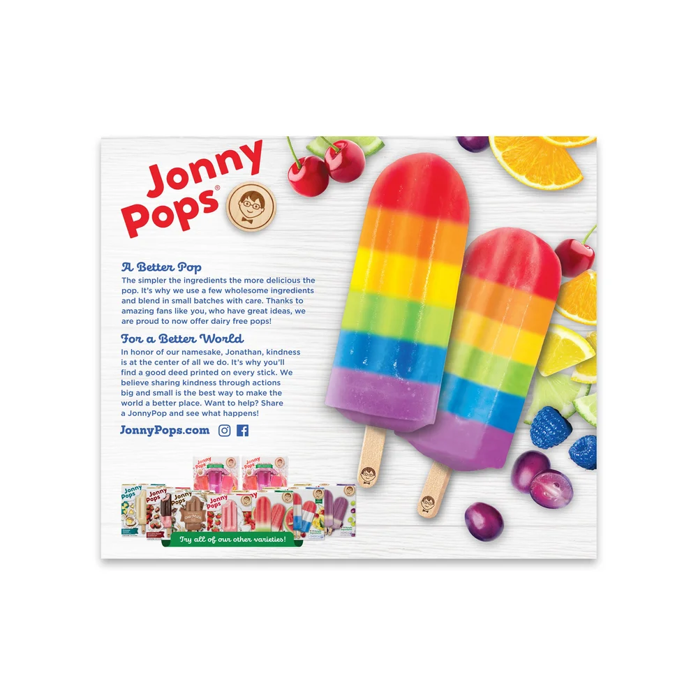 Organic Rainbow Fruit Stacks Pops | JonnyPops©