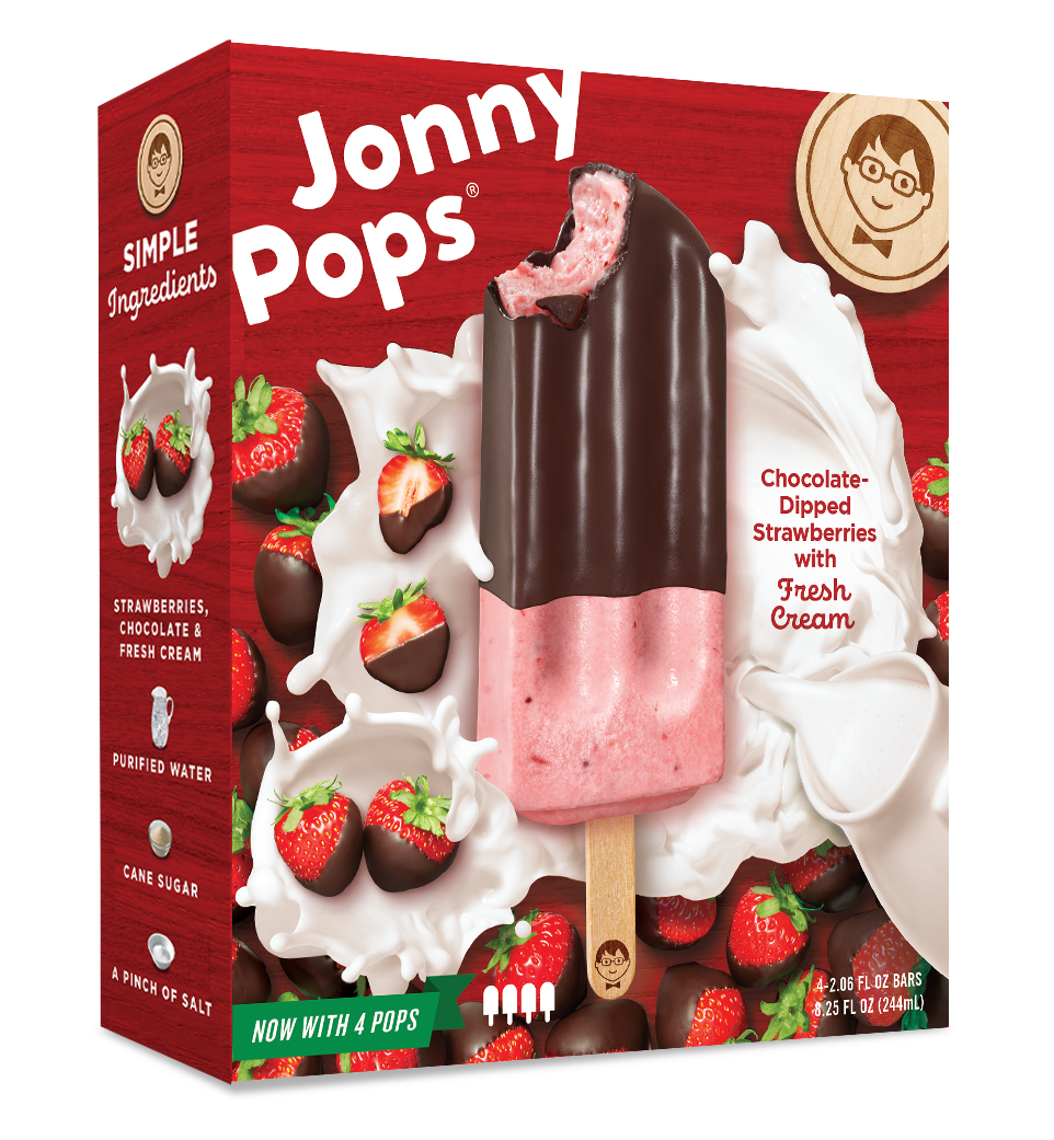 Chocolate Covered Strawberry Ice Pops | JonnyPops©