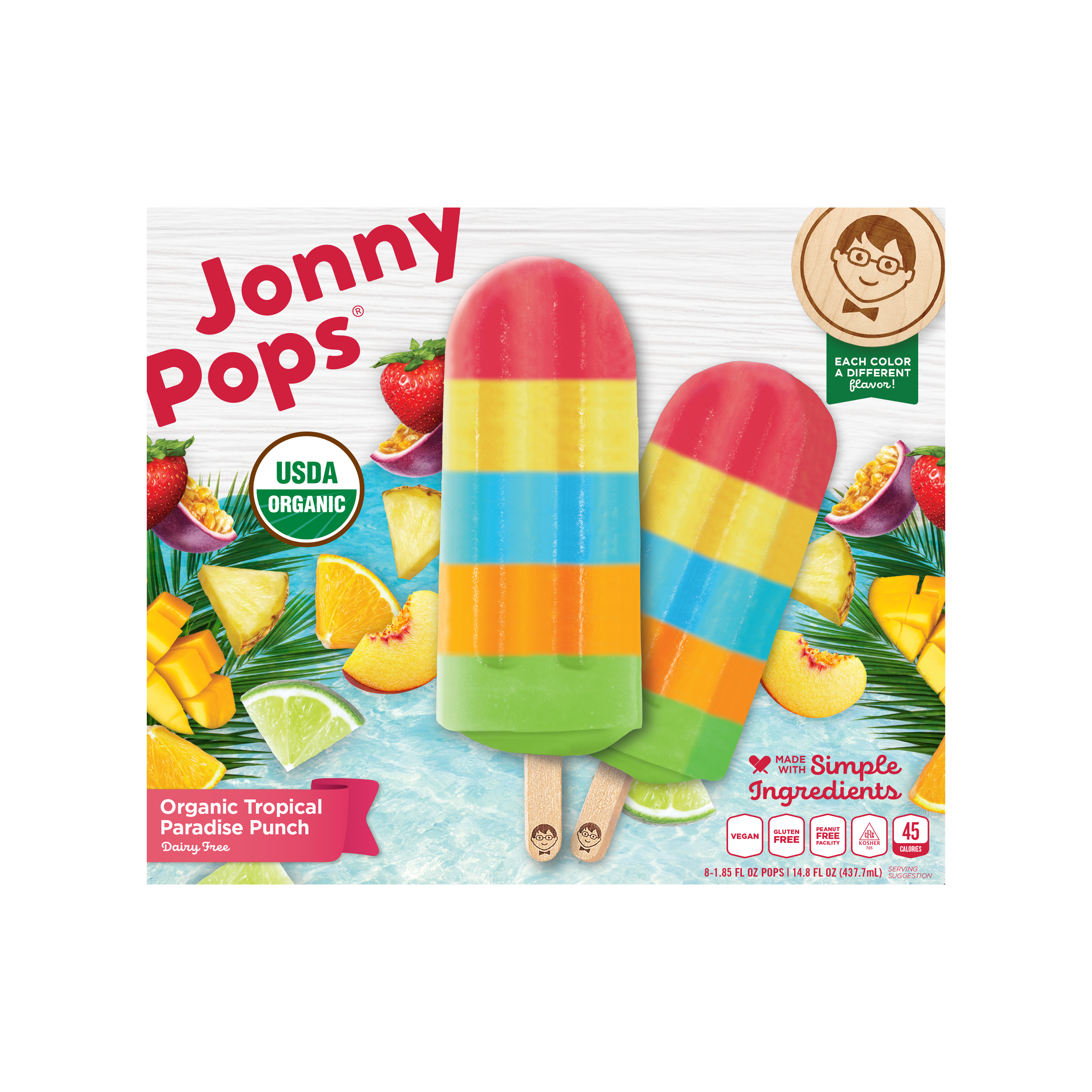 JonnyPops Frozen Fruit & Cream Bars