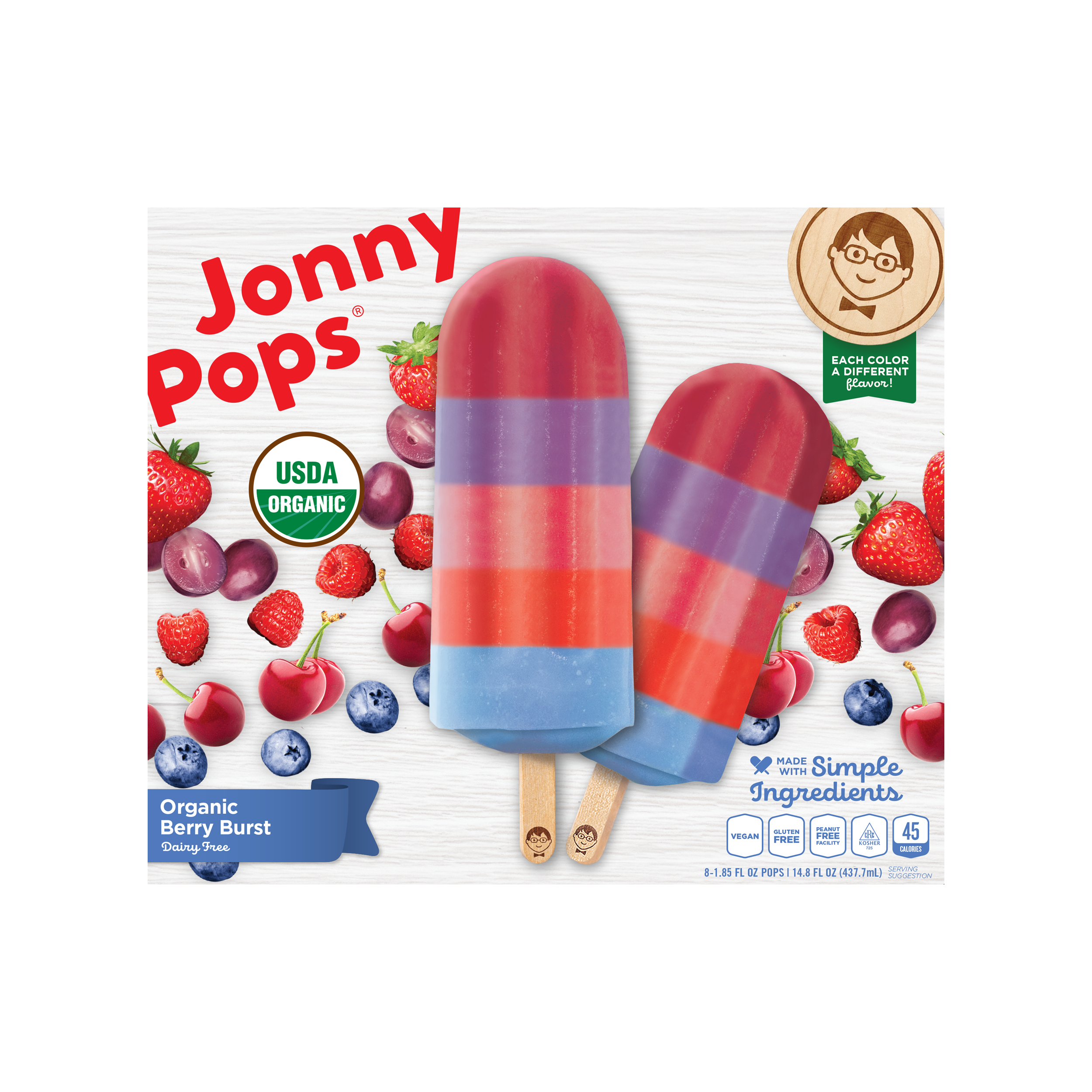 JonnyPops Frozen Fruit & Cream Bars