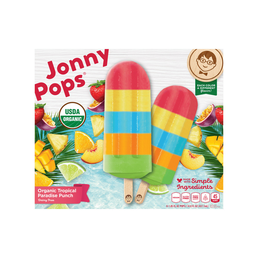 Organic Tropical Paradise Punch Water Pop | JonnyPops©