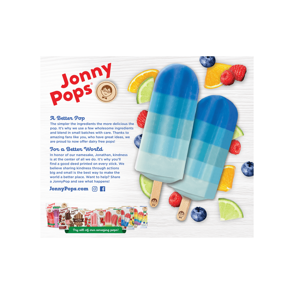 Organic Blue Wave Water Pop | JonnyPops©
