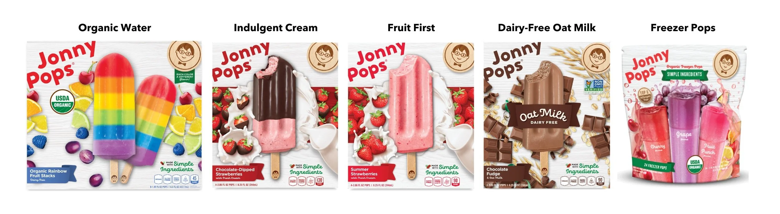 JonnyPops Frozen Fruit & Cream Bars