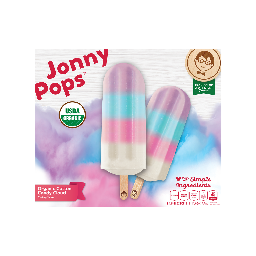 Organic Cotton Candy Cloud Water Pop | JonnyPops©
