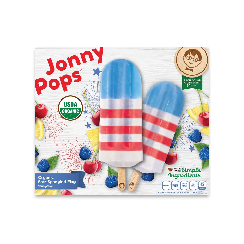 Organic Star-Spangled Flag Pops | JonnyPops©