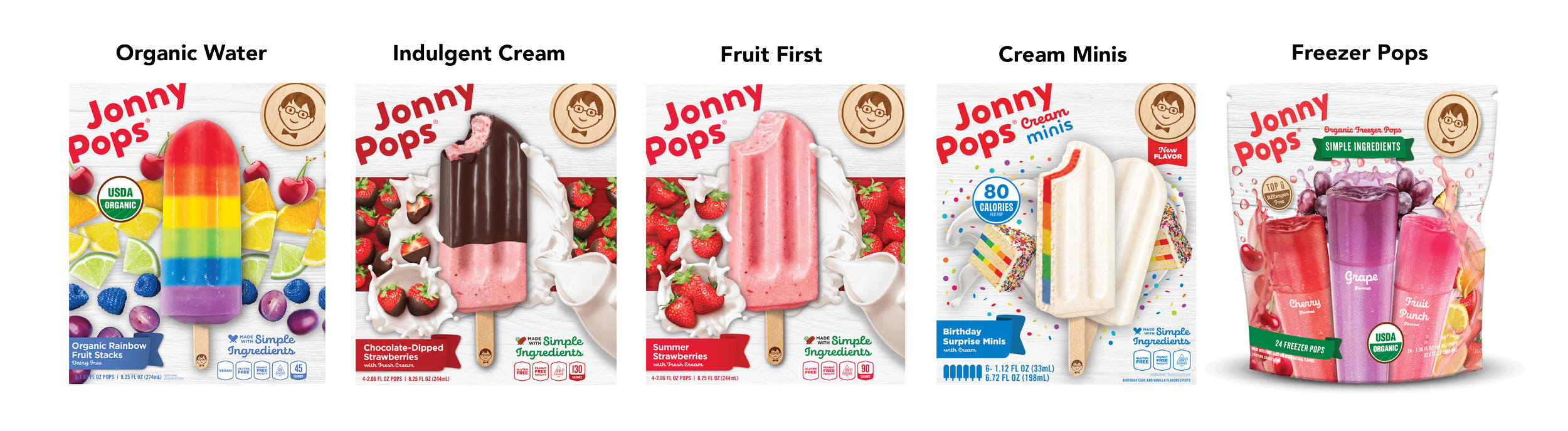 JonnyPops Frozen Fruit & Cream Bars
