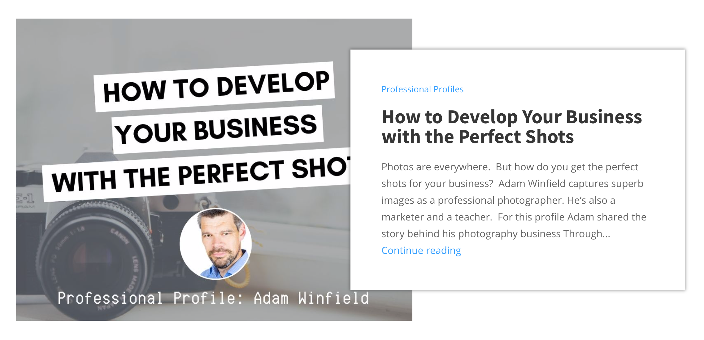Get the perfect shots for your business Adam Winfield talks to Rob ...