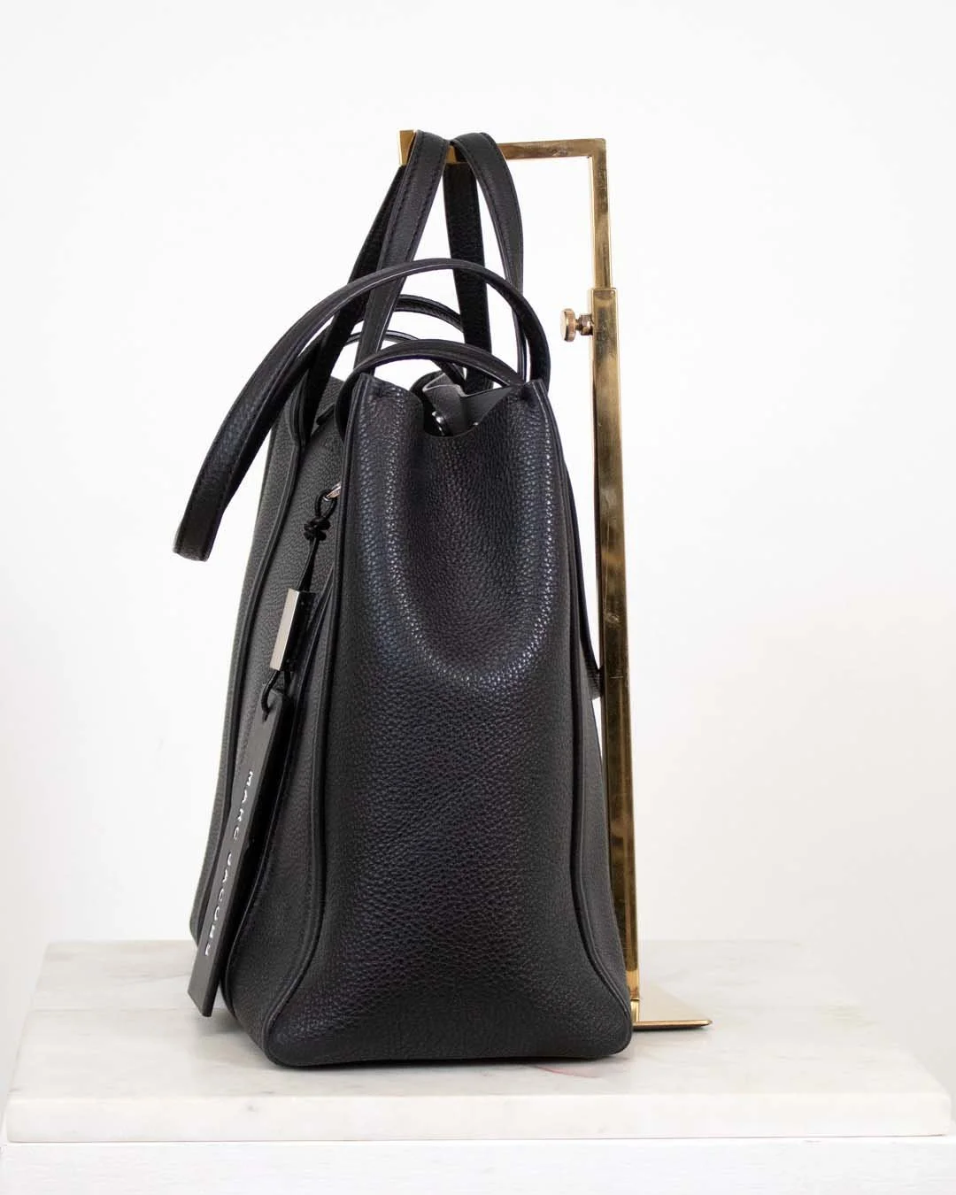 Marc Jacobs The Tag Tote 27 Shoulder Bag in Black Leather — Otra Vez Couture Consignment