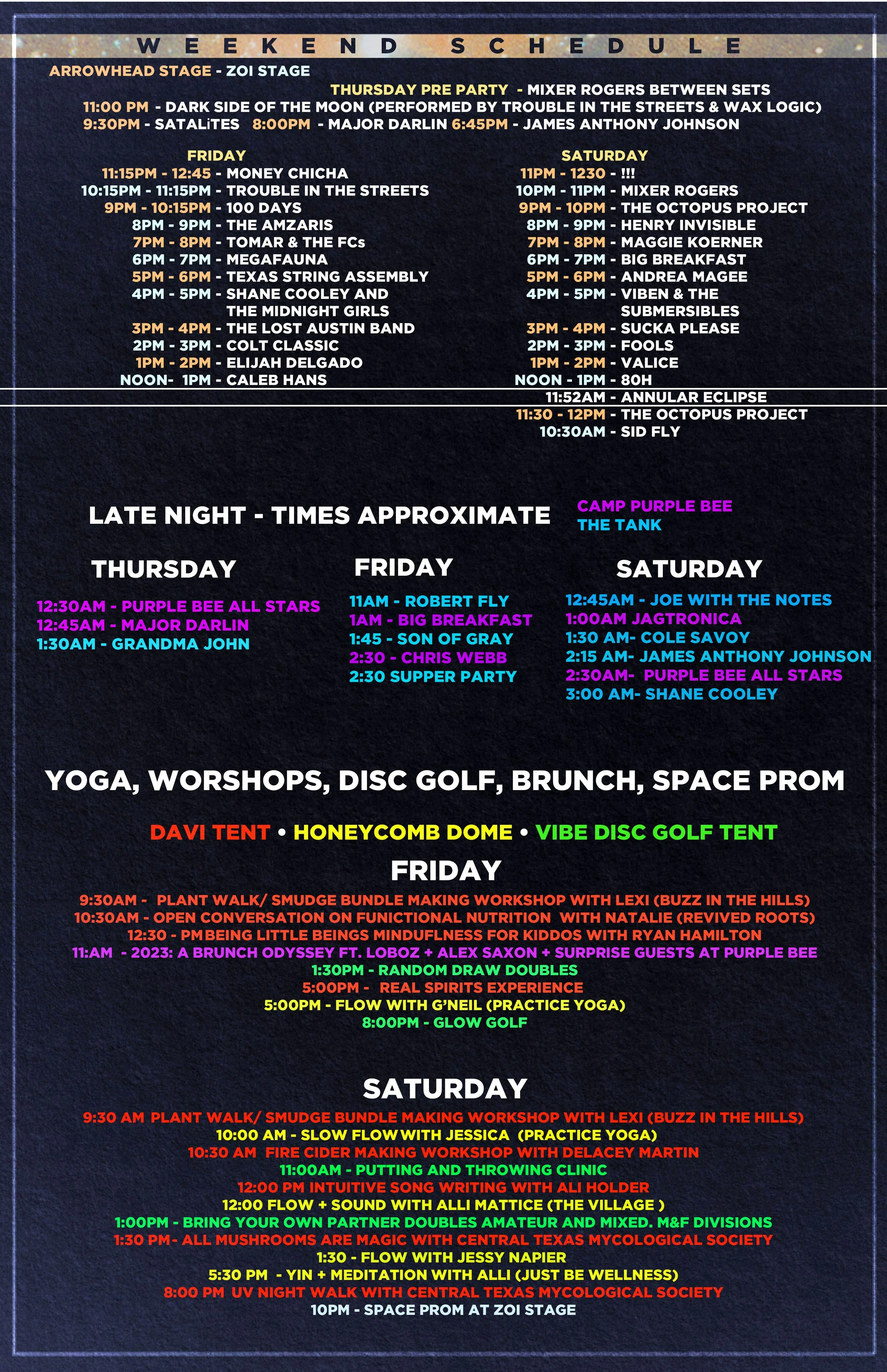 Schedules — UTOPiAfest