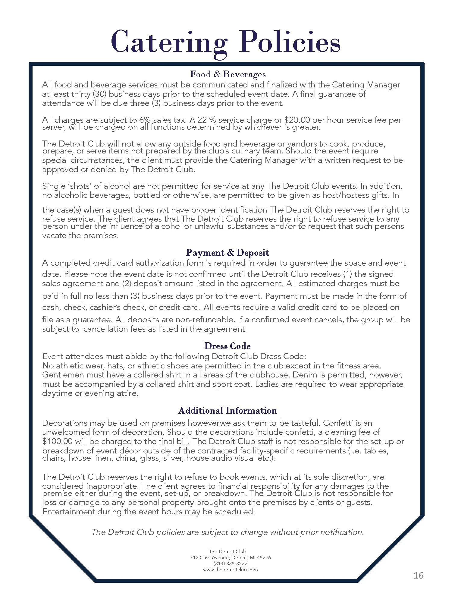 Bohemia Restaurant — The Detroit Club