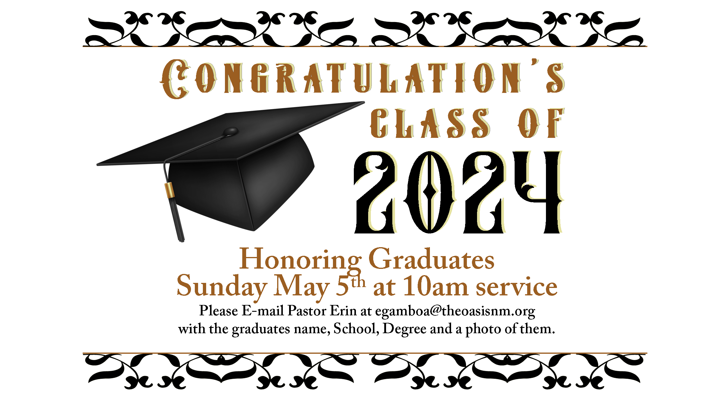 Honoring Graduates Class of 2024 — The Oasis