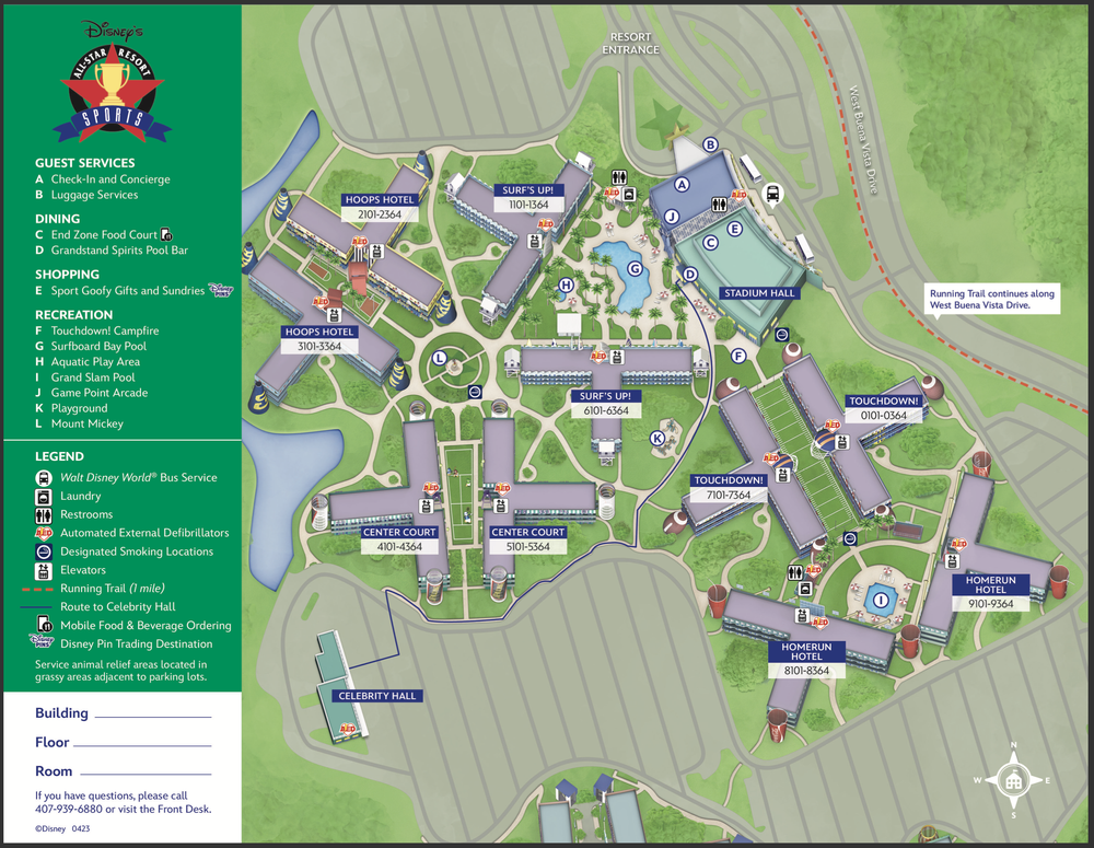 Disney's All Star Sports Resort Map