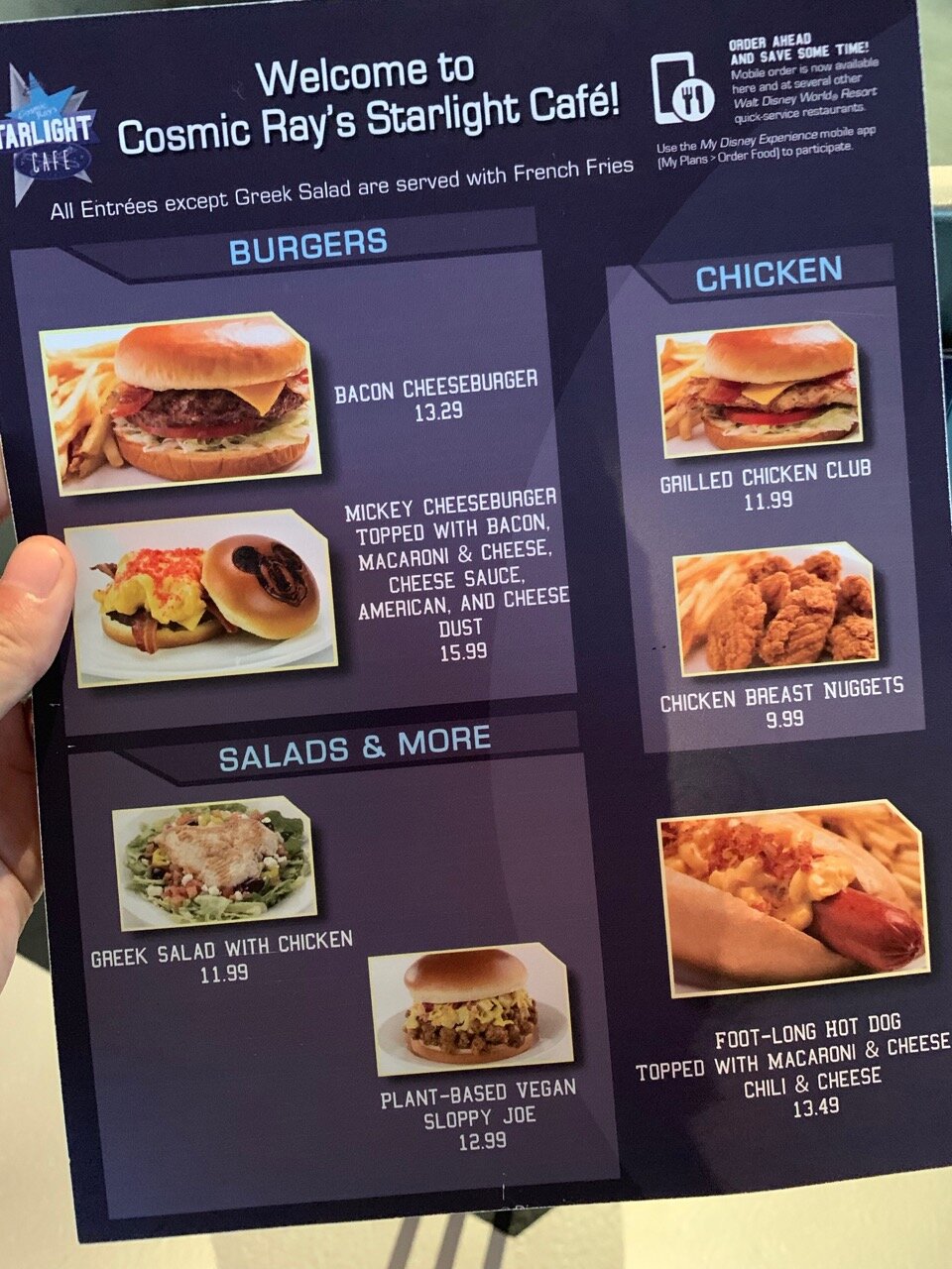 Cosmic Ray's Starlight Cafe at Magic Kingdom Review