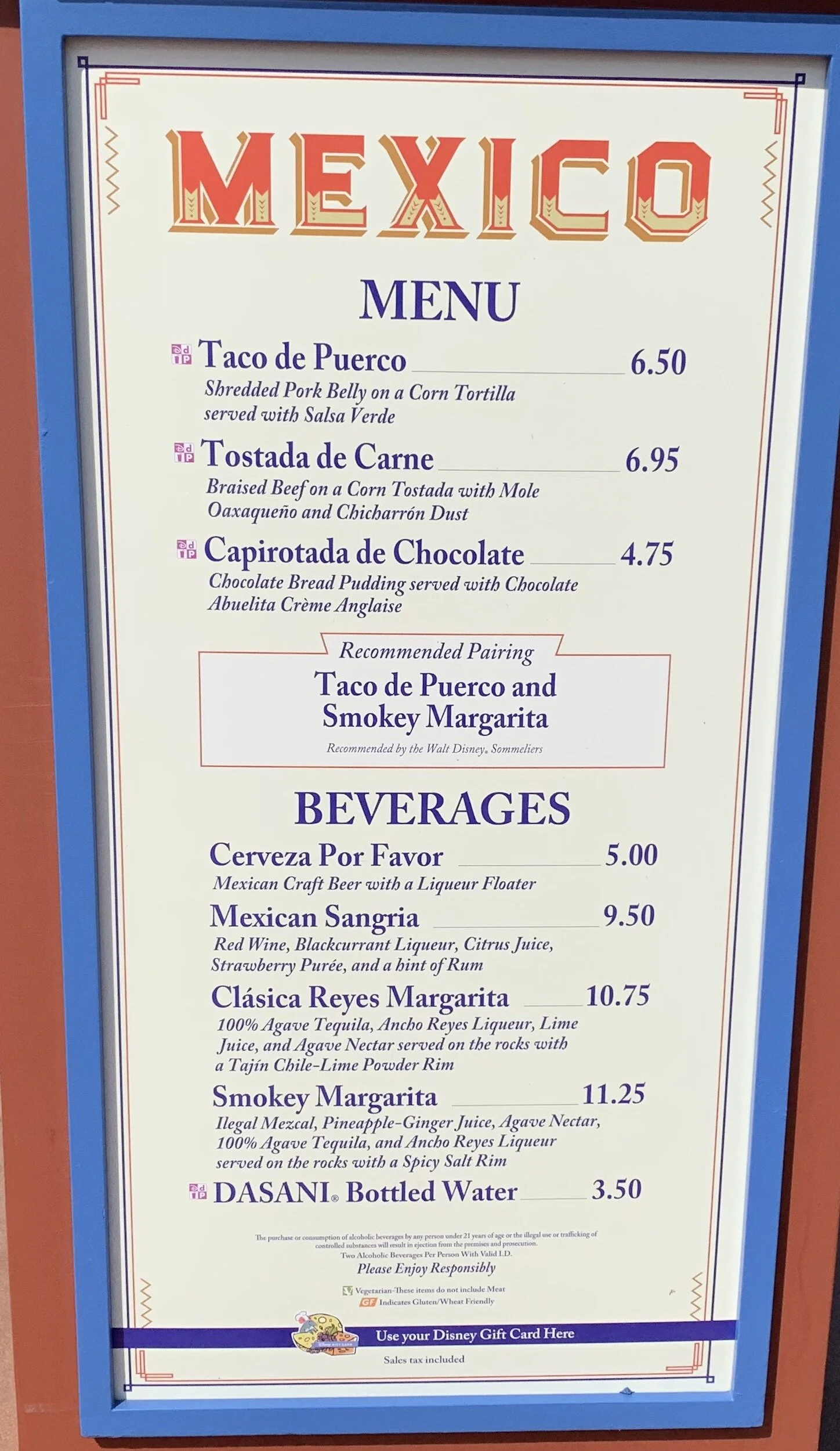 Epcot Food & Wine Menus - Mouse Hacking