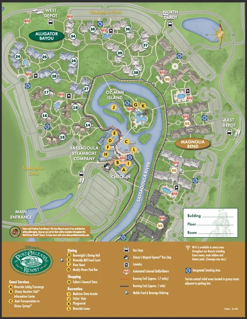 Disney's Port Orleans Riverside Map