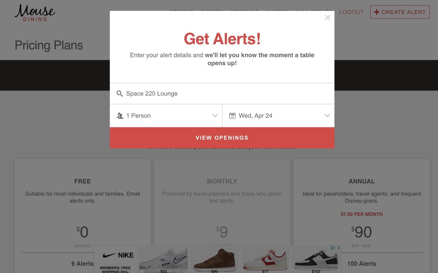 MouseDining Review - Booking Hard to Get Dining Reservations