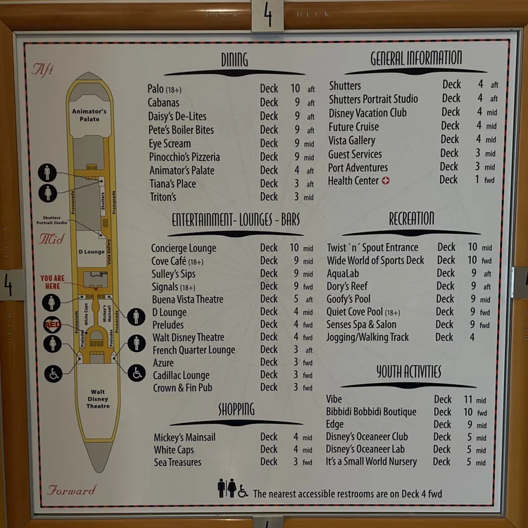 Deck by Deck Guide to the Disney Wonder