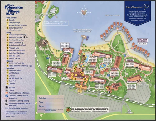 Disney's Polynesian Village Resort Map