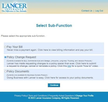 Policy Change Requests — Lancer Insurance