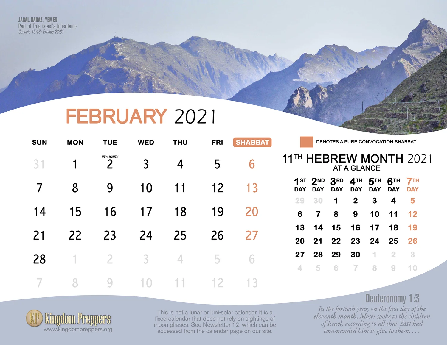Hebrew Israelite Calendar (2020-2021) — Kingdom Preppers