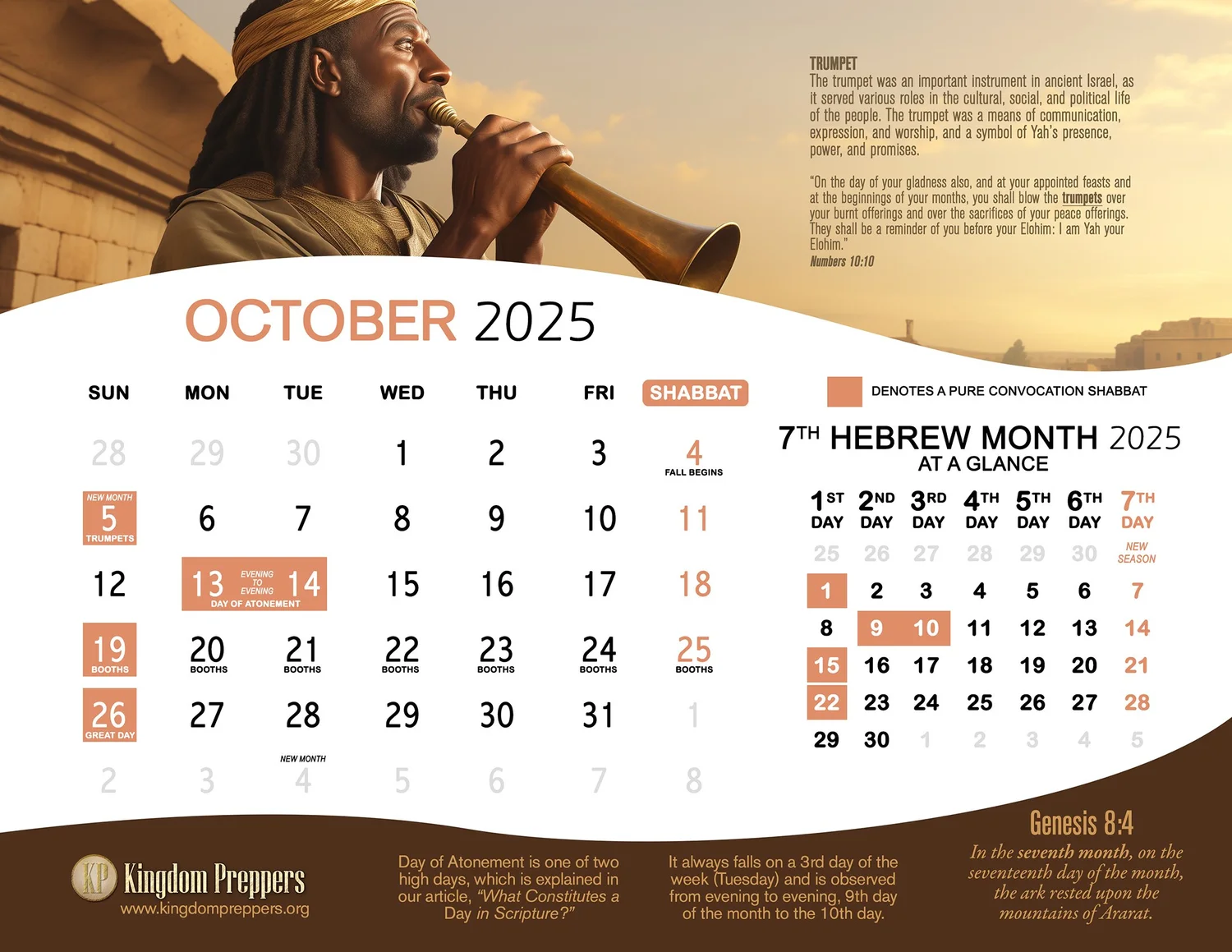 Hebrew Israelite Calendar (2025-2026) — Kingdom Preppers