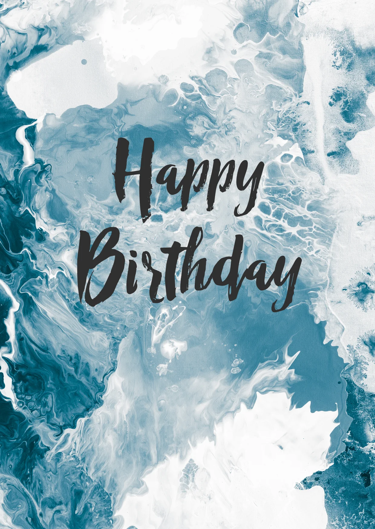 Happy Birthday In Blue