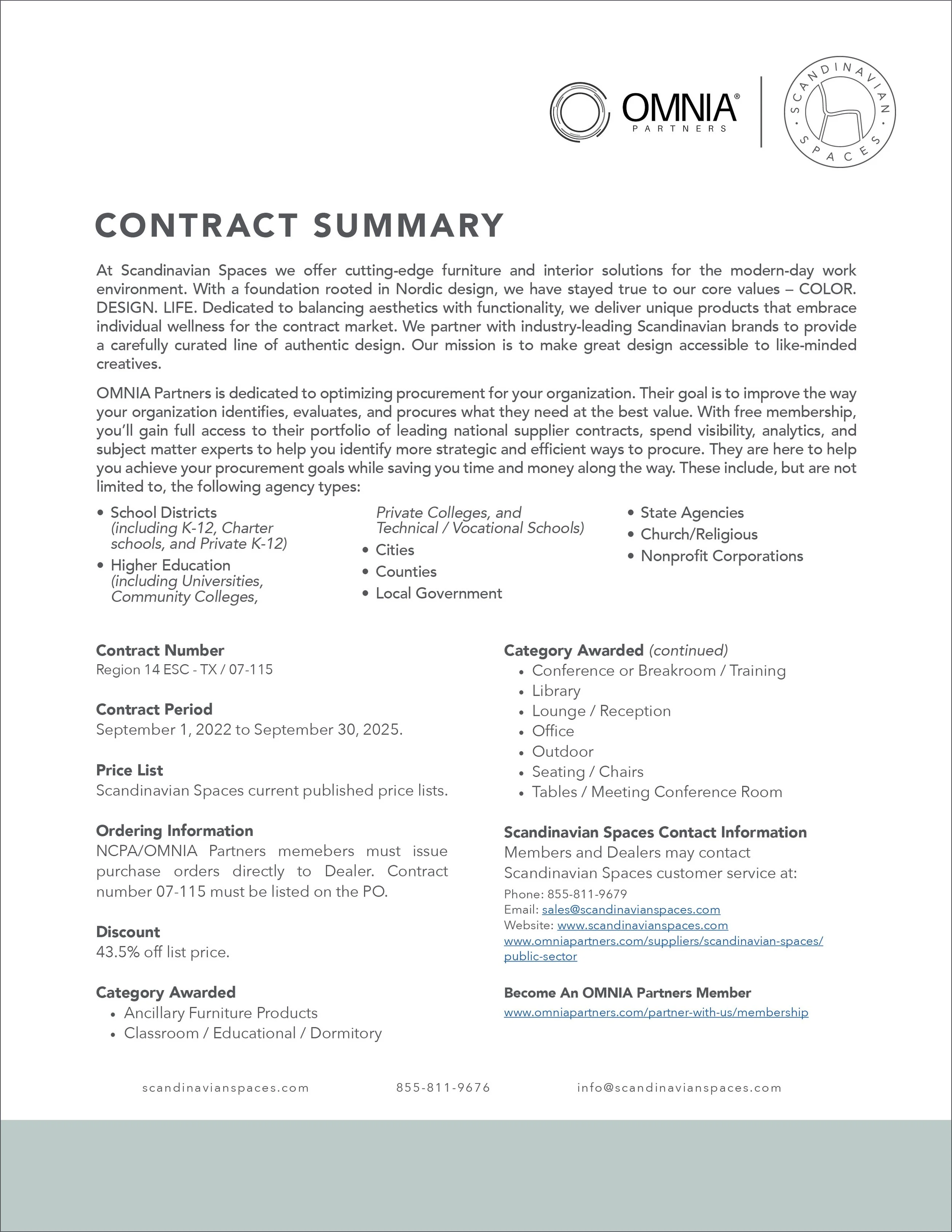 Contracts — Scandinavian Spaces