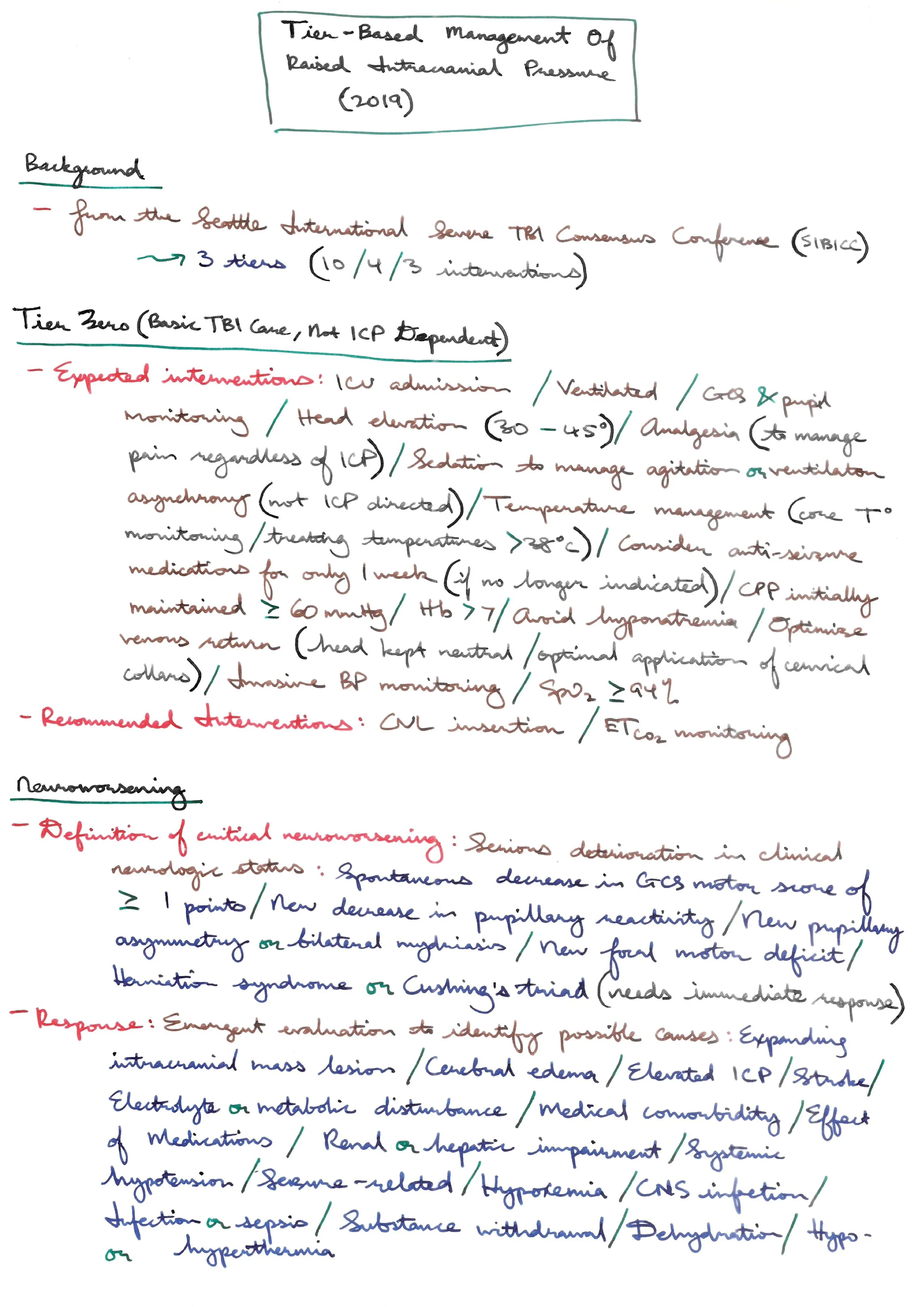 Tier-Based Management Of Raised ICP (2019) — ANAKAYUB's Notes