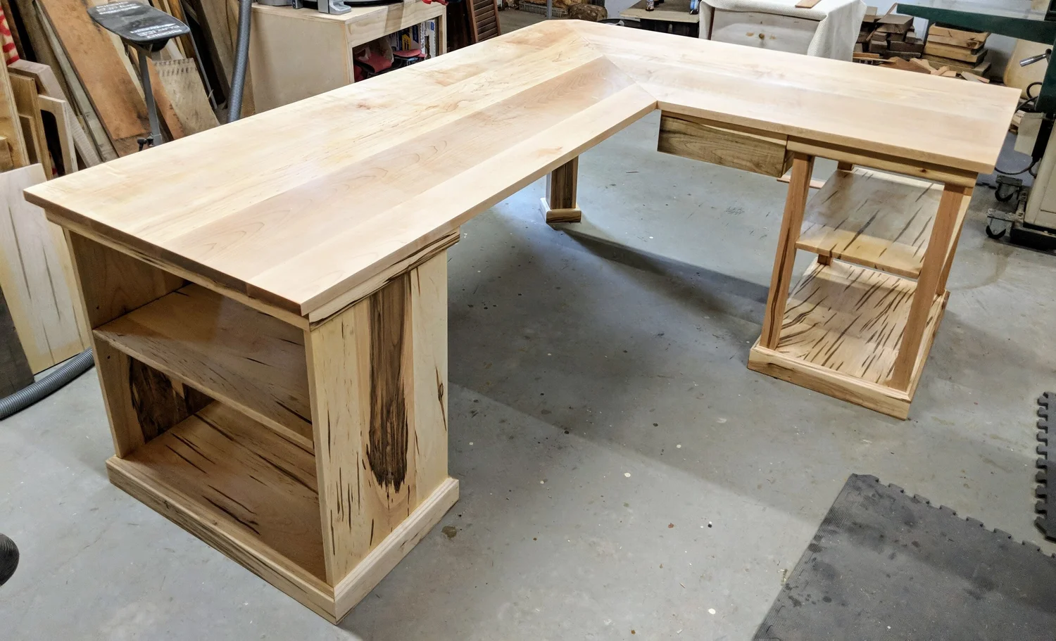 Custom Corner Office Desk — Atlanta Fine Woodworking
