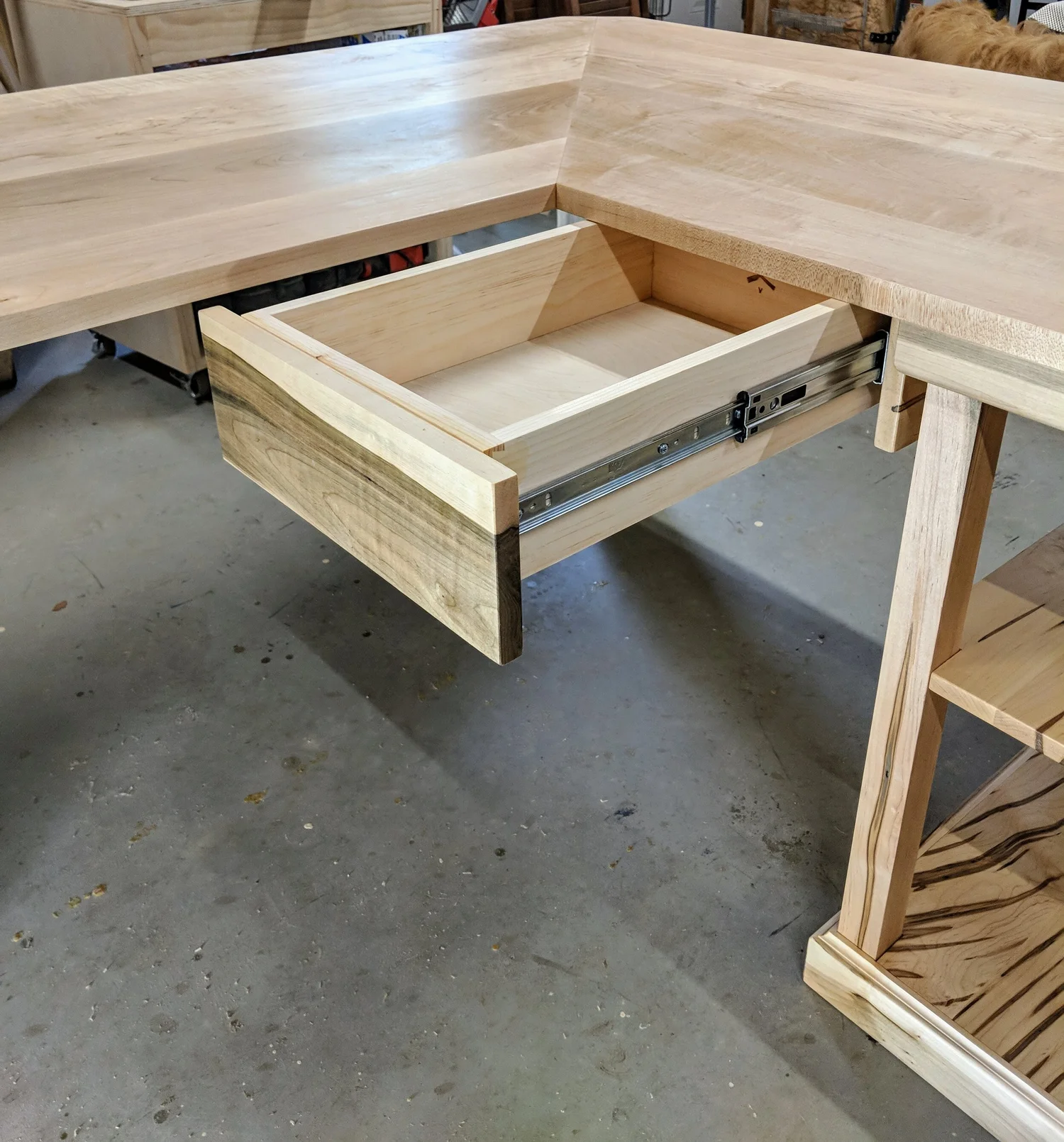 Custom Corner Office Desk — Atlanta Fine Woodworking