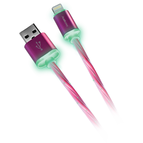 Acellories 6-Foot Color Changing LED Lights Sync & Charge Cable ...