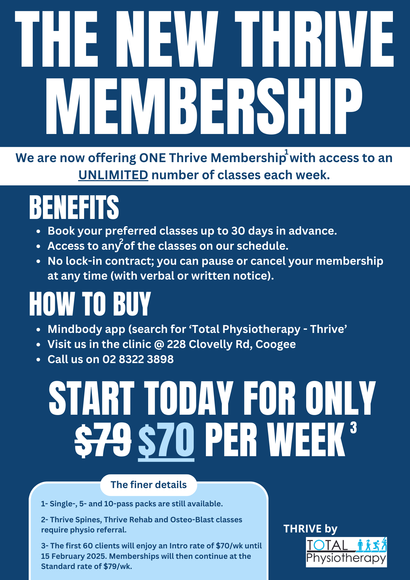 New Thrive Membership — Total Physiotherapy