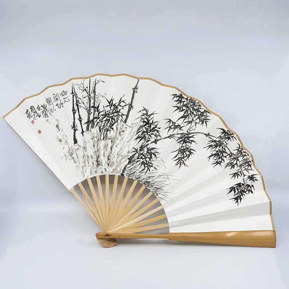 Chinese Ink on Fan (Bamboo) — East Inspirations Antiques and Vintages