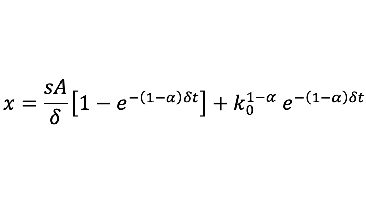 With A Cobb Douglas Production Function The Differential Equation For The Solow Growth Model