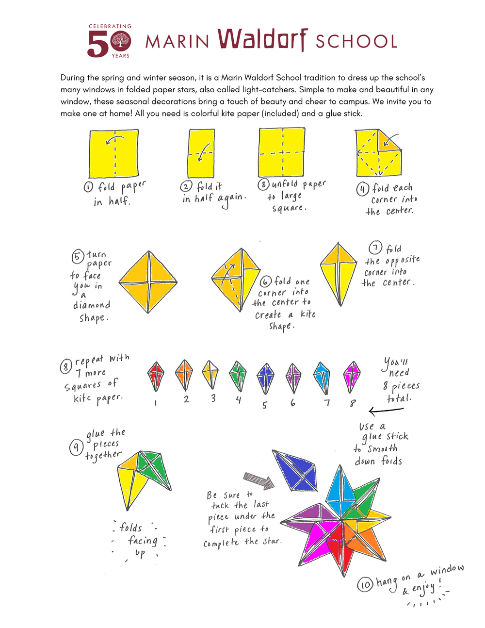 Craft Project: Simple Window Light-Catchers — Marin Waldorf School