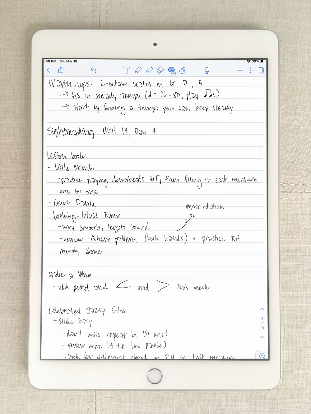 How to Use Notability for Assignment Sheets in Your Studio | Ashley Danyew
