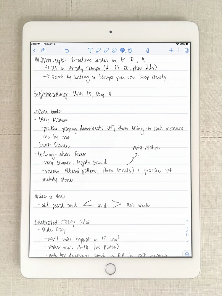 How to Use Notability for Assignment Sheets in Your Studio | Ashley Danyew