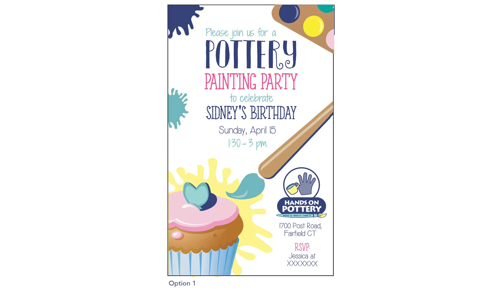 Pottery Painting Party Invitations