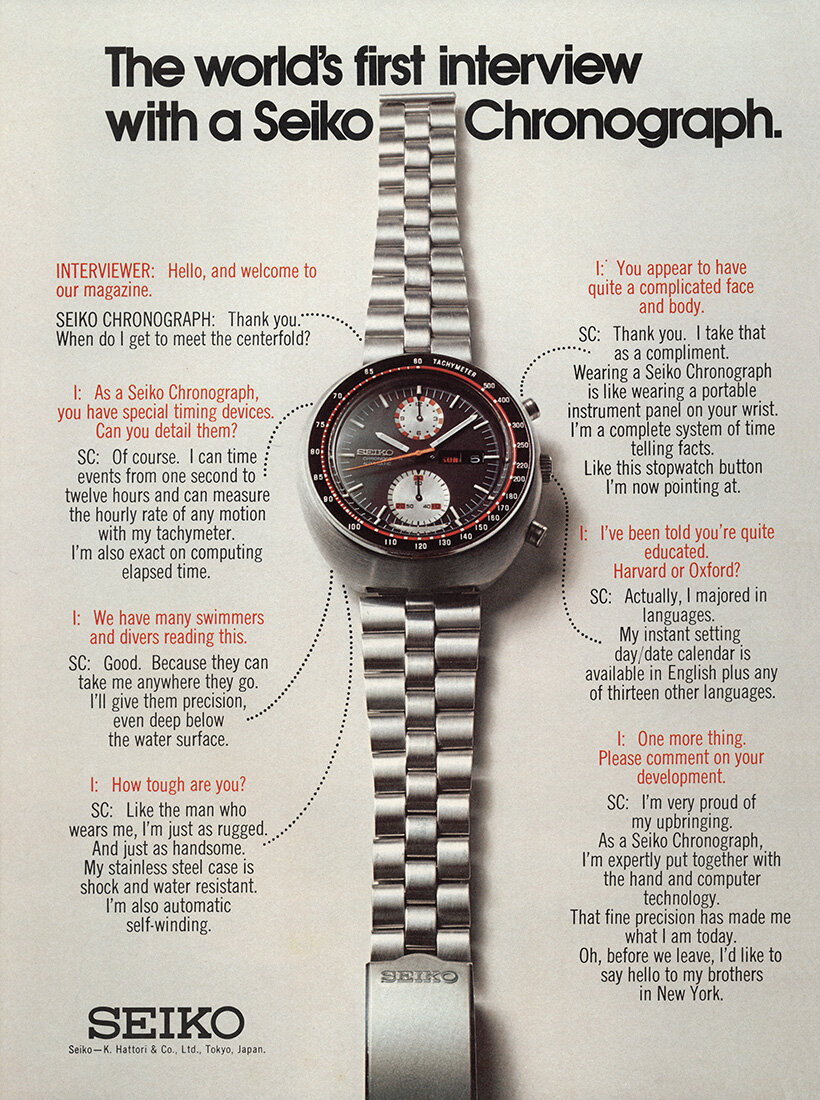 Advert: Three Seiko Chronograph Advertising Campaigns — Plus9Time