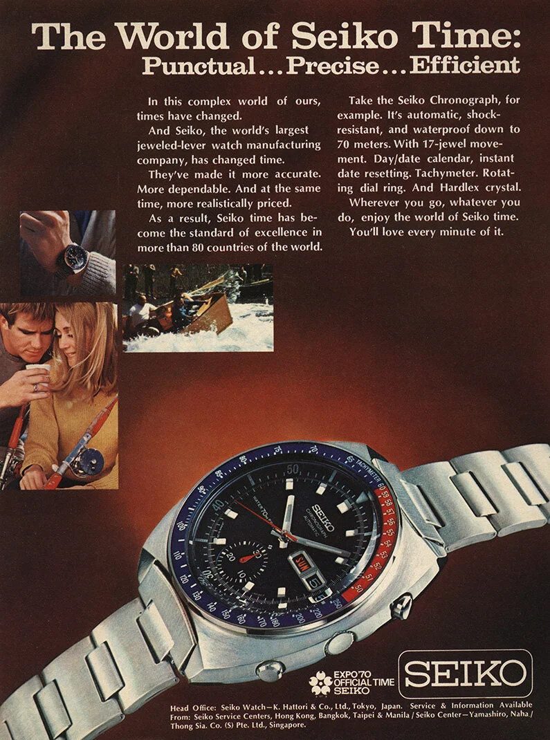 Advert: Three Seiko Chronograph Advertising Campaigns — Plus9Time